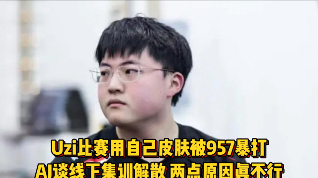 Uzi比赛用自己皮肤被957暴打，AJ谈线下集训解散，两点原因真不行_腾讯新闻