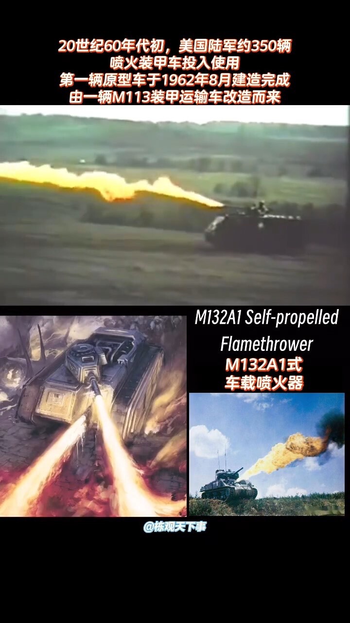 美军M132A1车载喷火系统，这款喷火大杀器曾在越南战场大显神威！_腾讯新闻