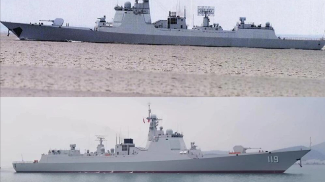 052DL变化有多大？当它与052D同框就明白了，最明显处在飞行甲板_腾讯新闻