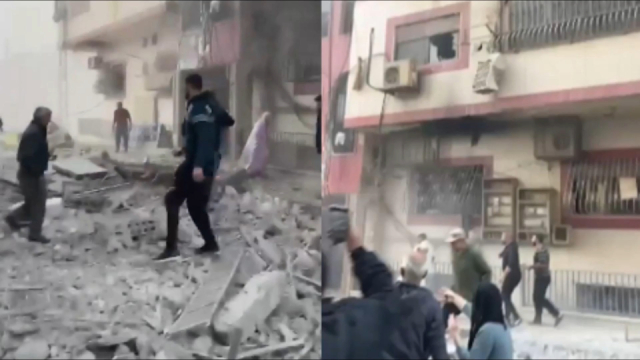 以军空袭大马士革，炸弹击中民宅，现场瓦砾遍地哭喊一片_腾讯新闻