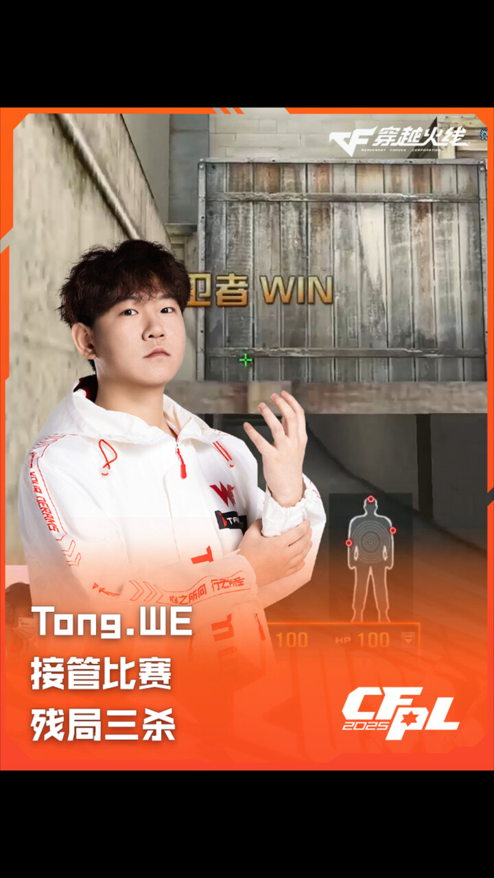 2025CFPL·夏季赛 WE VS XROCK，Tong.WE，接管比赛残局三杀！_腾讯新闻