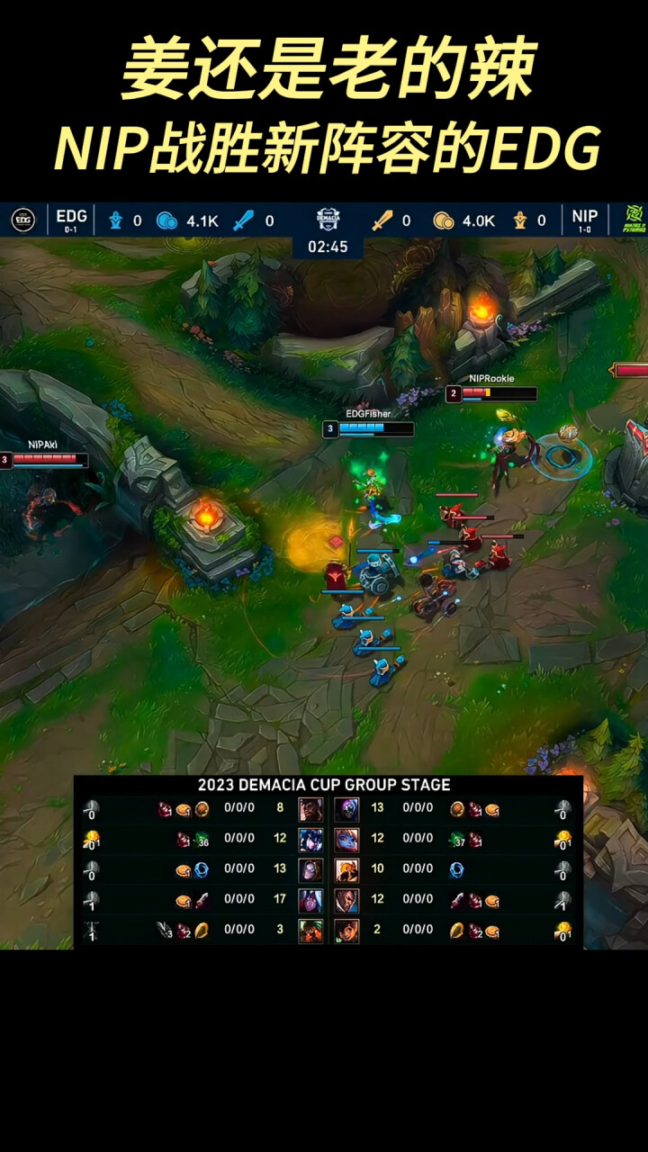 姜还是老的辣，NIP战胜新阵容的EDG_腾讯新闻