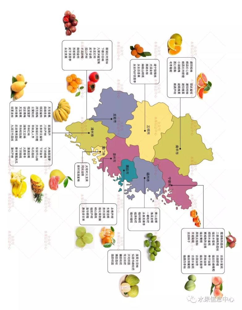 中国水果分布地图-千图网
