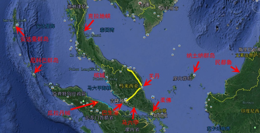 马六甲位置地图-千图网