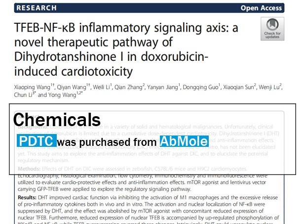 【AbMole】TFEB-NF-κB炎症信号轴DHT对DIC的抗炎作用_腾讯新闻