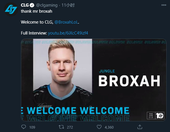 CLG官宣Finn和Broxah加入 网友：这是要建男模队？_腾讯新闻