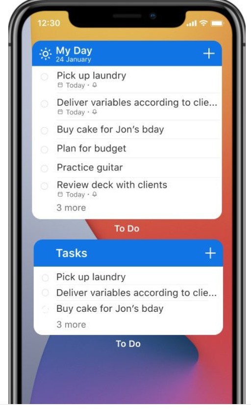 微软推针对苹果iOS 14的Microsoft To Do小部件_腾讯新闻