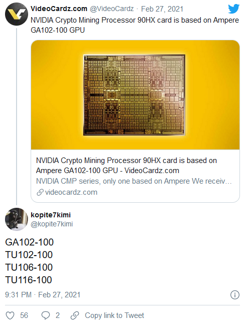 独享安培架构！NVIDIA CMNP 90HX独享GA102核心_腾讯新闻