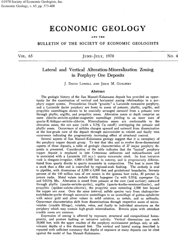 世界找矿大师J.David Lowell和他的九大勘探法则_腾讯新闻