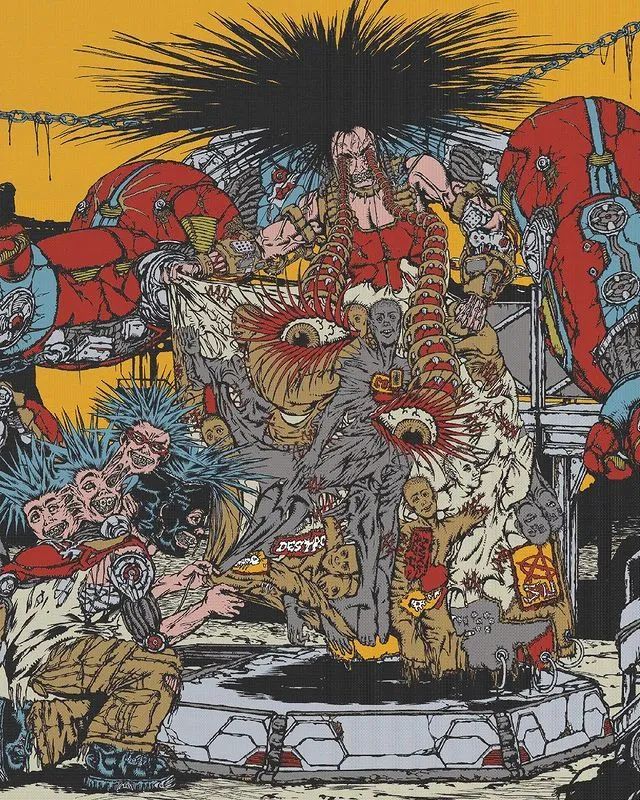 壁纸｜艺术家 Dwiky KA 笔下极具个性的怪诞插画_腾讯新闻