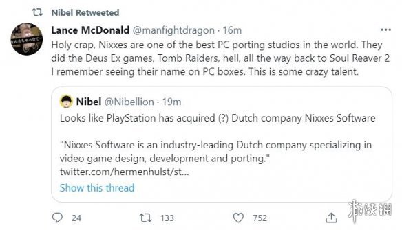 索尼收购Nixxes Software！曾负责移植大量PC版游戏_腾讯新闻
