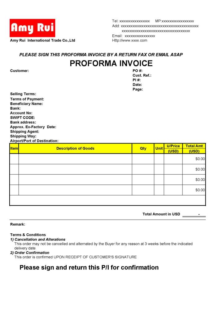 外贸出口单据之：PI（Proforma Invoice）形式发票的模板_腾讯新闻