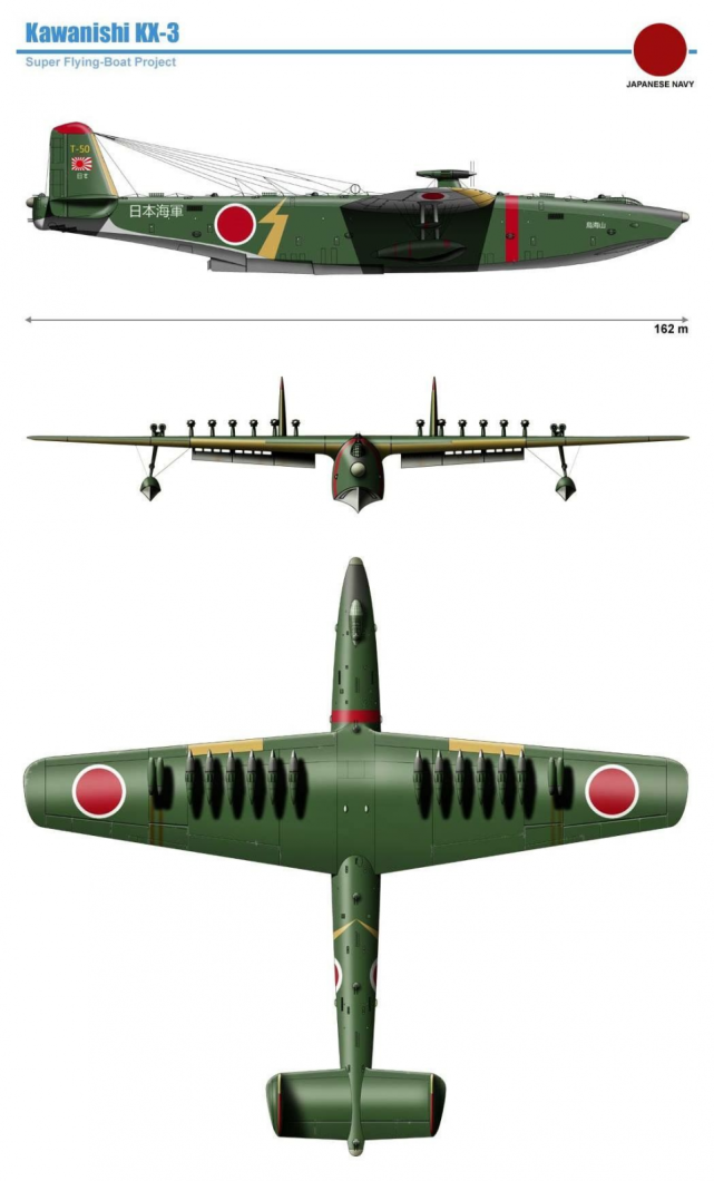 日本人的狂想：川西KX-3，比航母还大的超巨型飞机_腾讯新闻