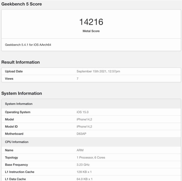 6GB RAM！iPhone 13 Pro首个Geekbench跑分出炉_腾讯新闻
