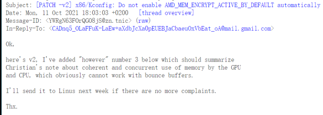 Linux 将不再默认启用 AMD SME_腾讯新闻