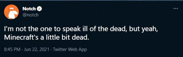 我的世界：Notch嘲讽“mc已死”！如今看来，真的快死了吧！_腾讯新闻