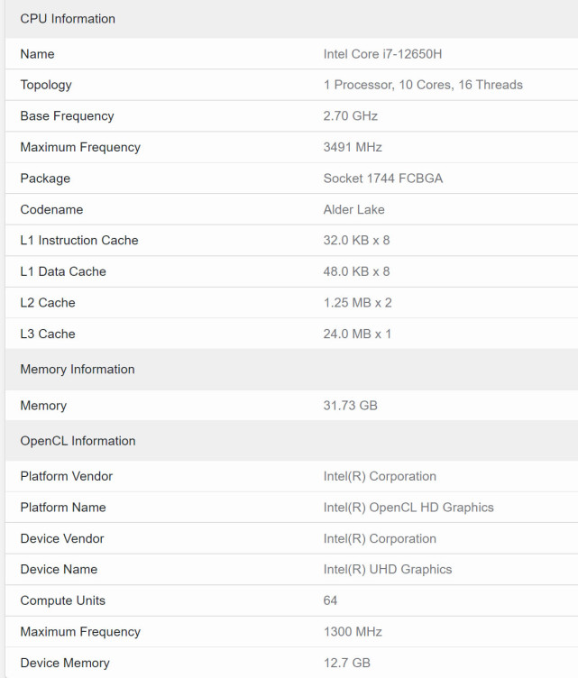 Core i7-12650H现身，核心数量比Core i5-12500H更少，但更强大_腾讯新闻