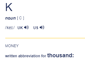 为什么财务记账中要用“k”来表示“千”？1，000中间的逗号用英语怎么表示？_腾讯新闻