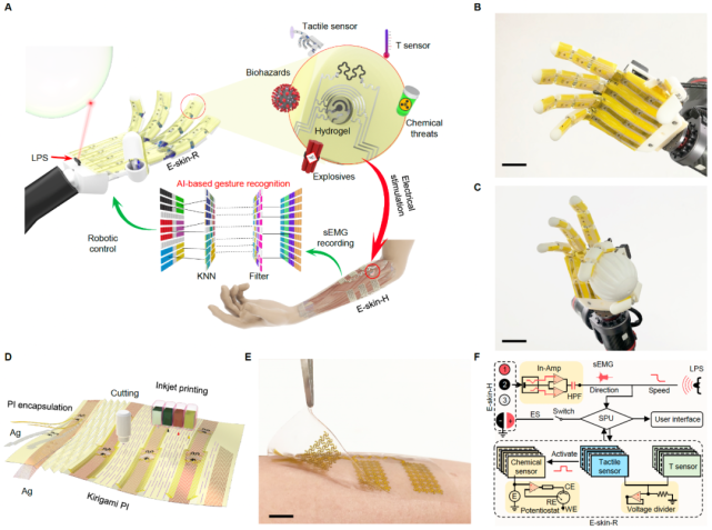 Science Robotics封面：柔性电子皮肤赋予机械手多模式感知_腾讯新闻