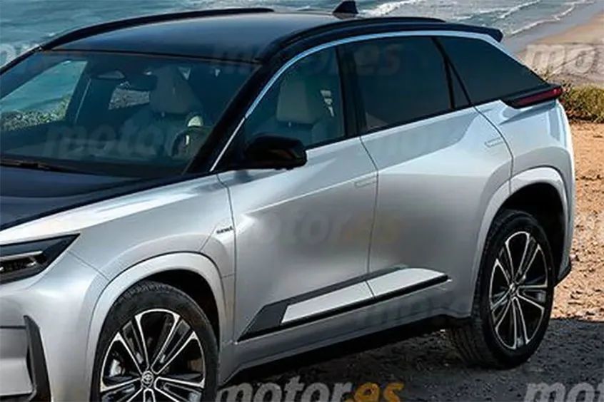 曝丰田bZ5X假想图，中型SUV/2026年亮相_腾讯新闻