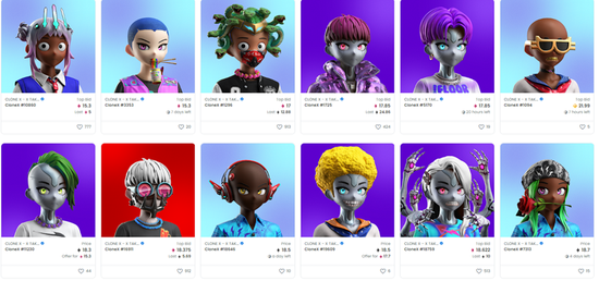 耐克旗下时尚品牌RTFKT授予CloneX持有者对NFT的商_腾讯新闻