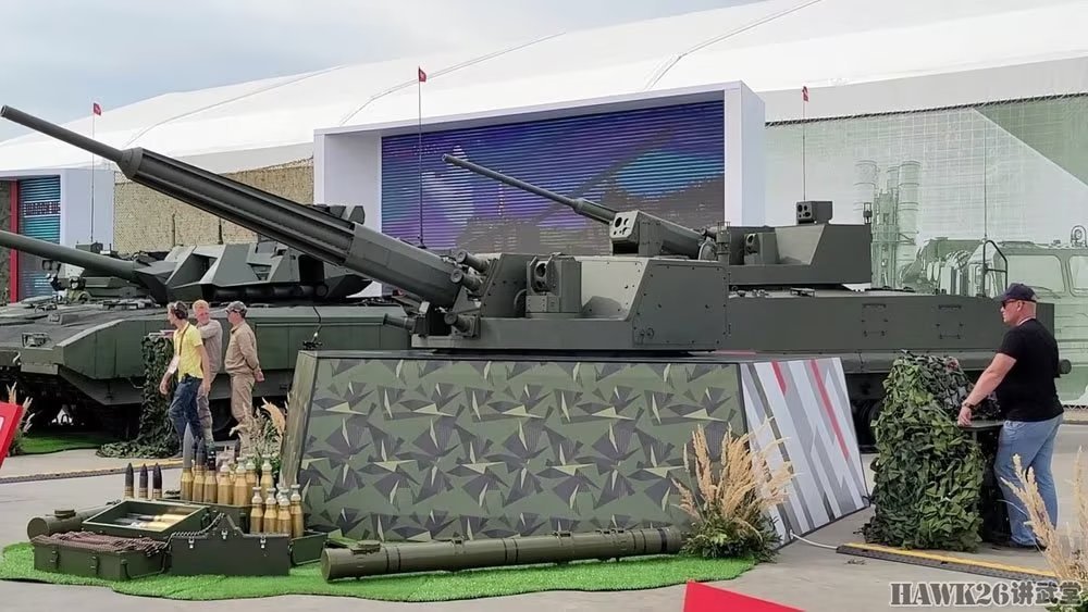 俄罗斯展出“匕首”遥控炮塔 57mm机炮发射尾翼稳定脱壳穿甲弹_腾讯新闻