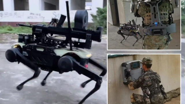 中国无人机空投“察打一体”机器狗，作战理念超越美俄_腾讯新闻