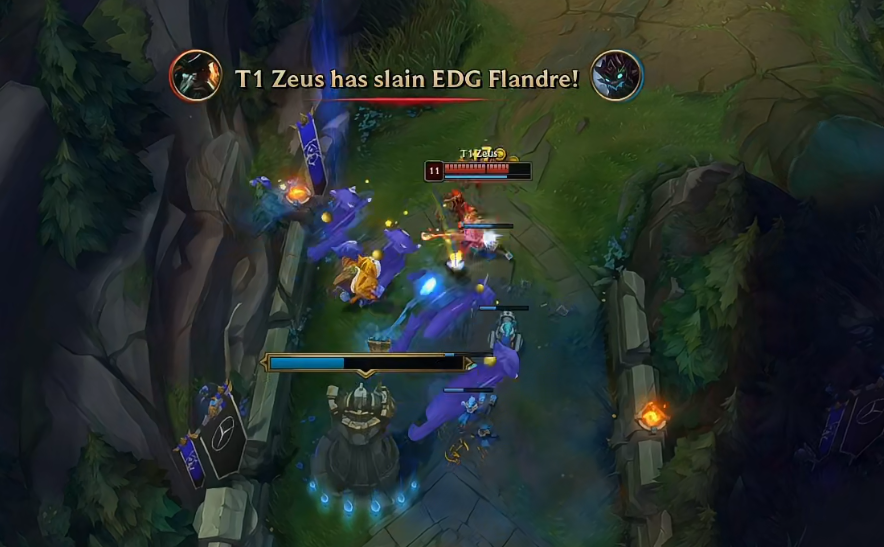 EDG不敌T1，小组第2晋级8强！Zeus对线单杀圣枪哥_腾讯新闻