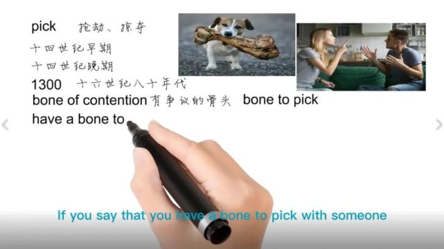 Jason：英语思维解密，为什么have a bone to pick with someone表示对某人不满，轻松学英语_腾讯新闻