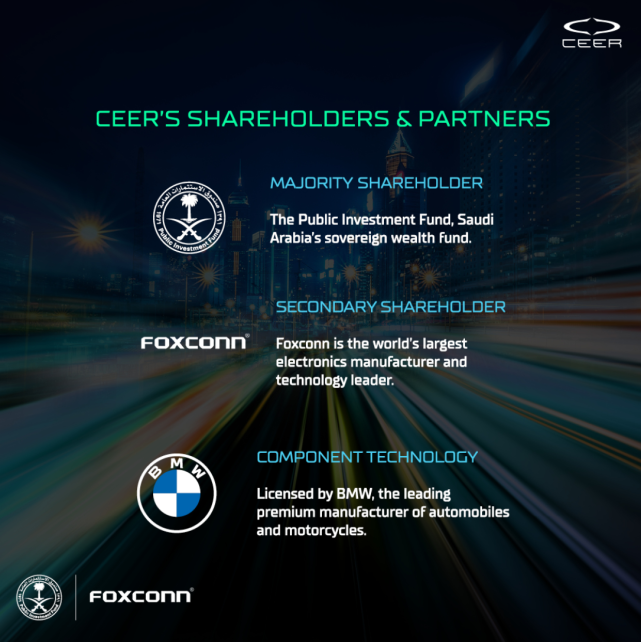 沙特王储正式进军电动车行业 携手鸿海创立Ceer品牌_腾讯新闻