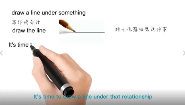 Jason：英语思维解密，为什么draw a line under something表示某事已经结束，轻松学英语_腾讯新闻