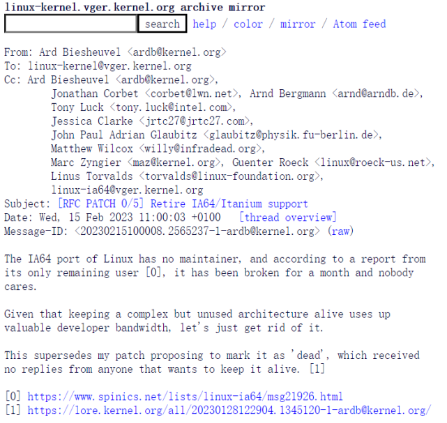 Debian 开发者亲自维护，阻止内核移除 Itanium/IA64 架构_腾讯新闻