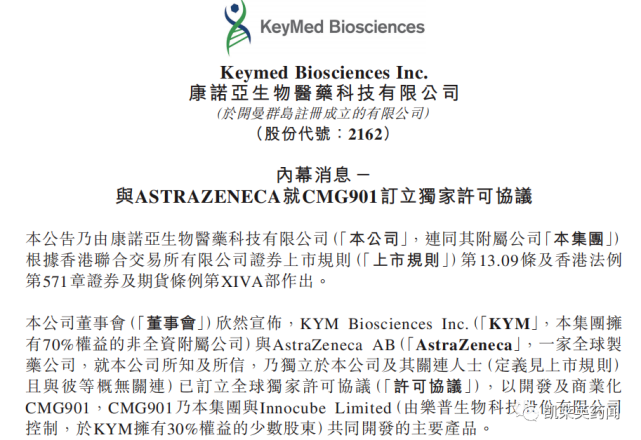 高达12亿美元ADC出海！阿斯利康获得乐普生物Claudin18.2 ADC新药CMG901全球权益_腾讯新闻