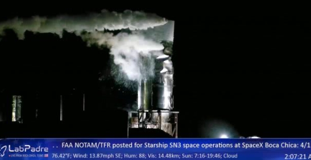 SpaceX星际飞船原型SN3低温测试失败 SN4数周内即可组装完毕_腾讯新闻