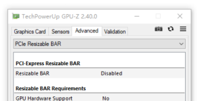 GPU-Z v2.40.0 版发布：新增 Resizable BAR 状态显示_腾讯新闻