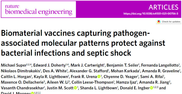 两院院士 David J.Mooney又一篇Nature子刊：新型细菌疫苗_腾讯新闻