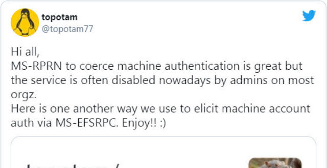 微软分享缓解PetitPotam NTML中继攻击的方法_腾讯新闻
