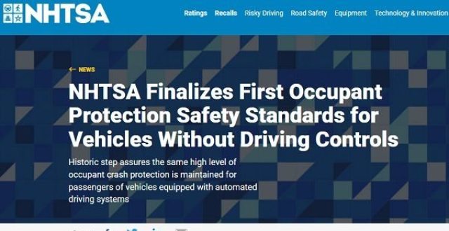 NHTSA发布新规，手动驾驶系统将不再是必需配置_腾讯新闻