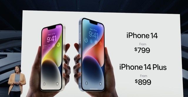 iPhone 14价格公布 799美元起售_腾讯新闻
