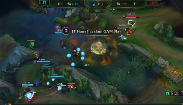 GAM数次在相同地方开团终击败JT，网友：B组打成了死亡之组