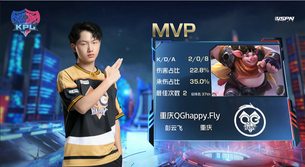 QGhappy零封RNG，Fly状态犹在巅峰，五冠王终于回来了！