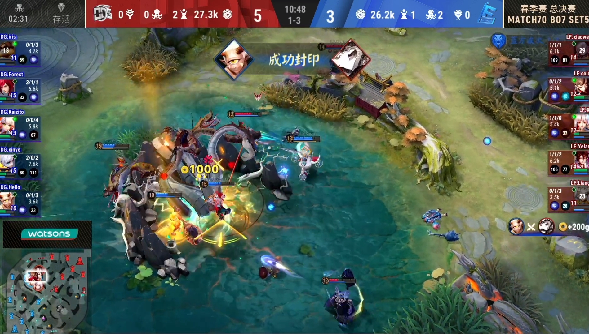 xinye首无carry全场，cold精彩抢龙难救主，ODG顶住压力再追LF