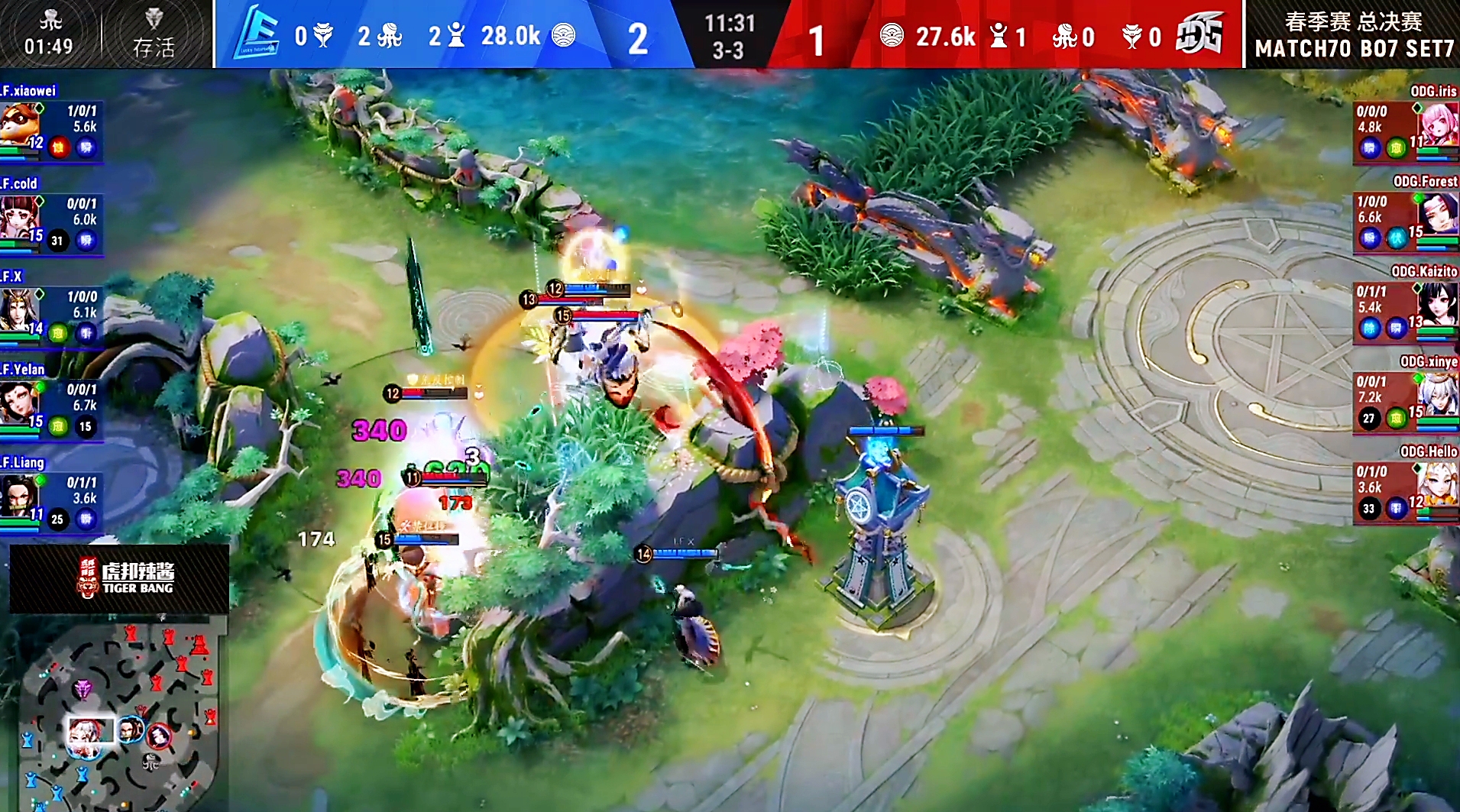 LF决胜局轻松战胜ODG，cold荣获FMVP，ODG上演励志故事