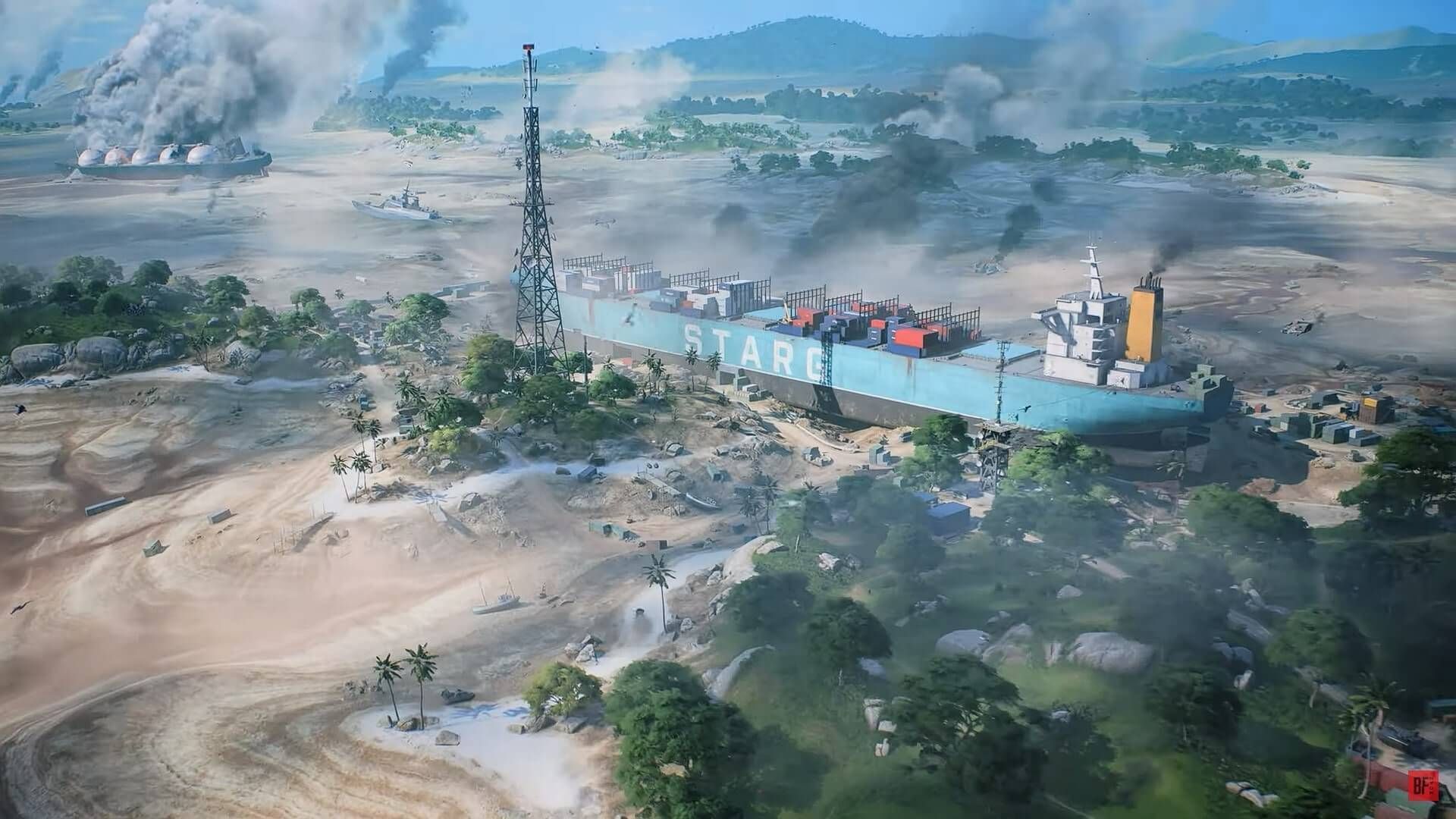 来速览EA推出的《战地2042》最新地图“搁浅”的预告