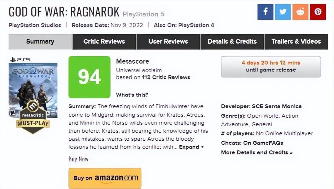 《战神5》韩国IGN 6分，《前线任务》重制登场、游戏人言论惹争议