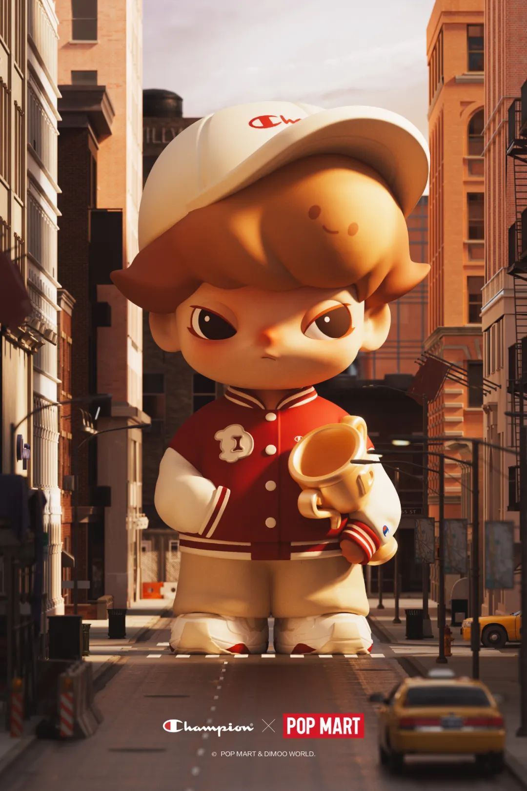 这次 DIMOO 穿上 Champion 卫衣，成为玩家热议的“冠军男孩”