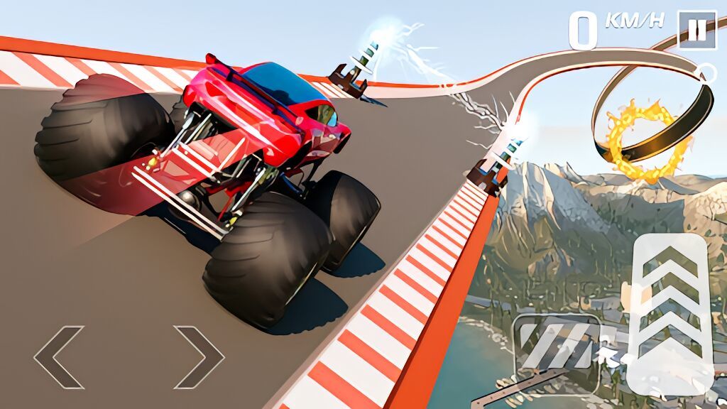Zego越野狂飙竞速游戏《Monster Truck Stunt-Car Game》展示怪物卡车特技