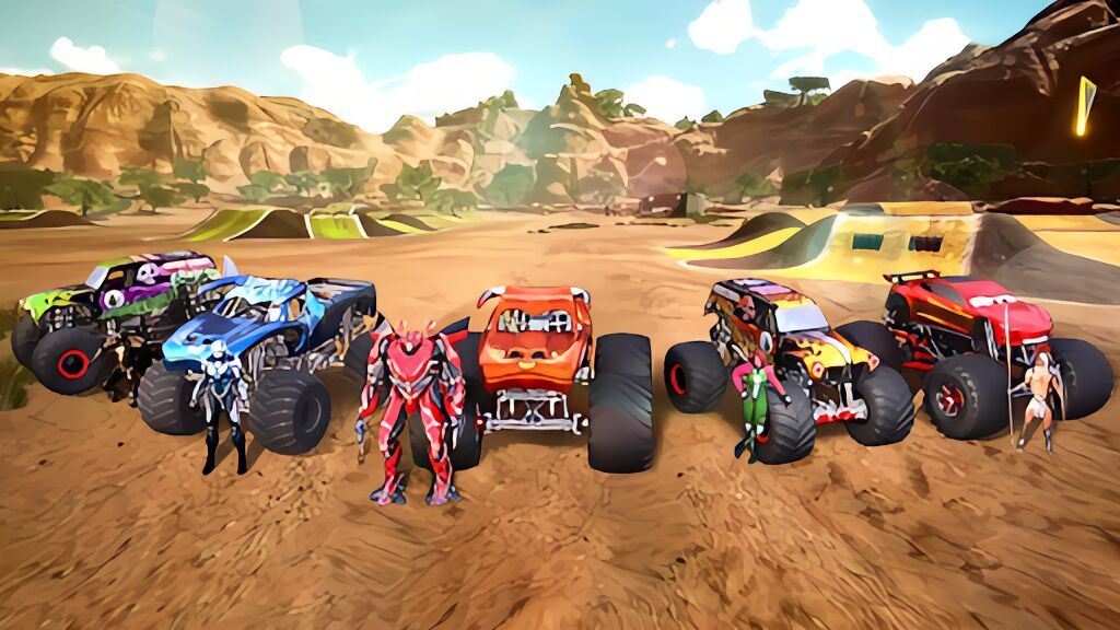 Zego越野狂飙竞速游戏《Monster Truck Stunt-Car Game》展示怪物卡车特技