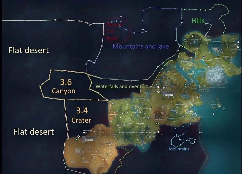 原神4.0至冬地图曝光，三卡池和自选5星基本实锤，雪山又来了