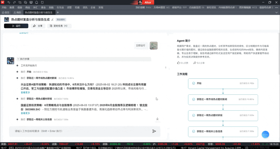 Wind Alice真狠，智能体Agent访问飙升_腾讯新闻